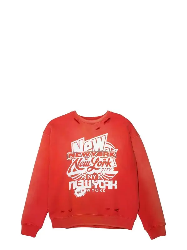 PURPLE BRAND Hwt Fleece Crewneck - Red