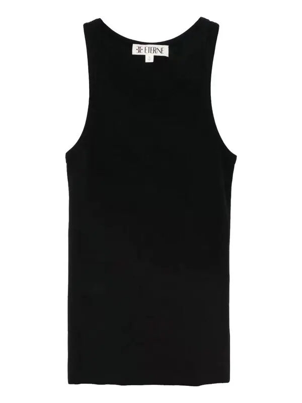 Eterne Ribbed Tank Top - Onyx
