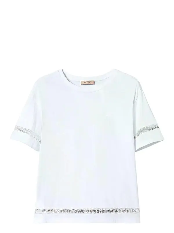 TWINSET Logo-embroidered T-shirt - White