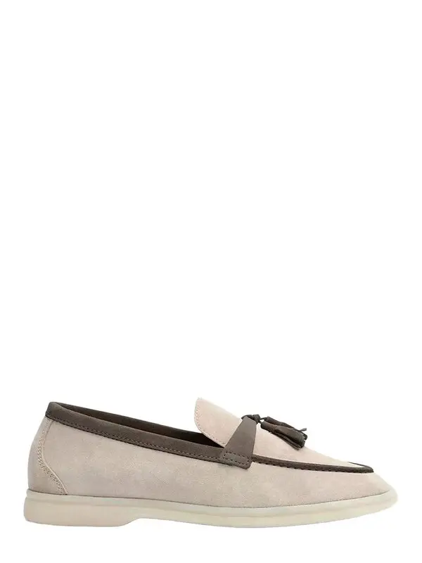 SCAROSSO Leather Loafers - Neutrals