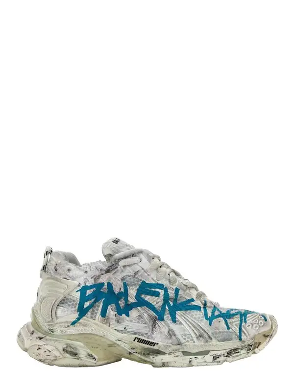 Balenciaga Runner Graffiti Sneakers - White