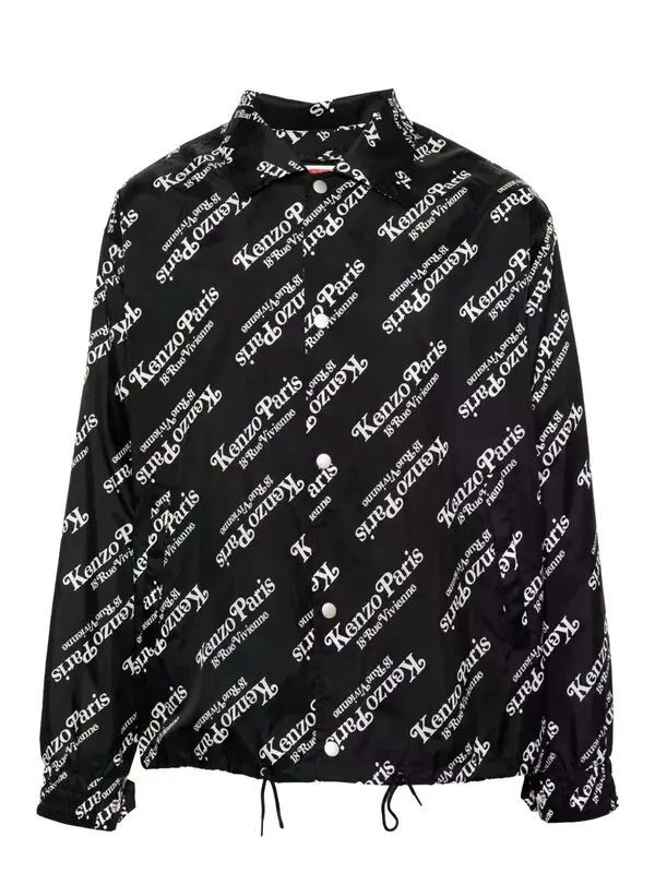 Kenzo X Verdy Logo-print Hooded Windbreaker - Black