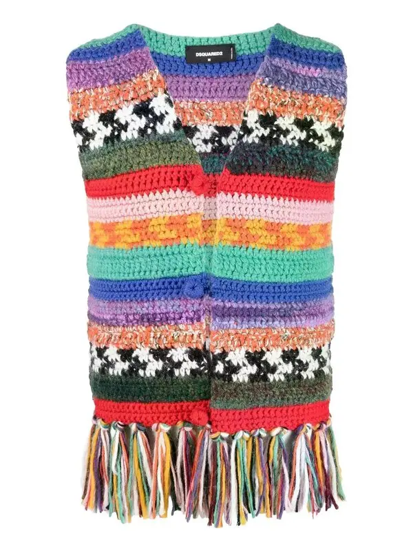 Dsquared2 Crochet-knit Vest - Red