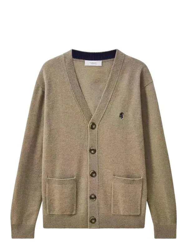 Pringle Of Scotland V-neck Wool Cardigan - Neutrals