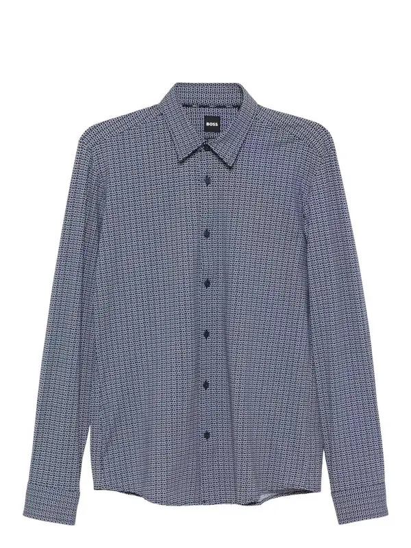 BOSS Stretch-jersey Shirt - Blue