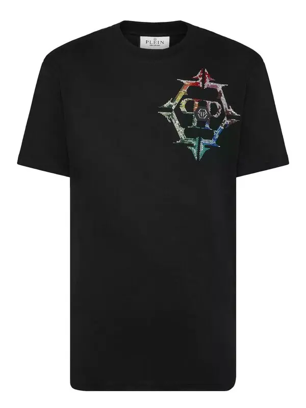 Philipp Plein Logo-patch Cotton T-shirt - Black