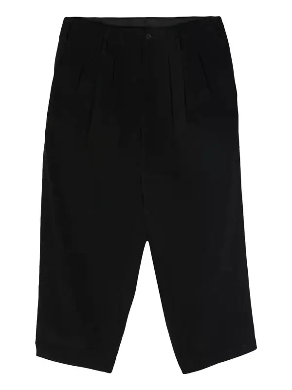 Yohji Yamamoto Tailored Tapered Trousers - Black