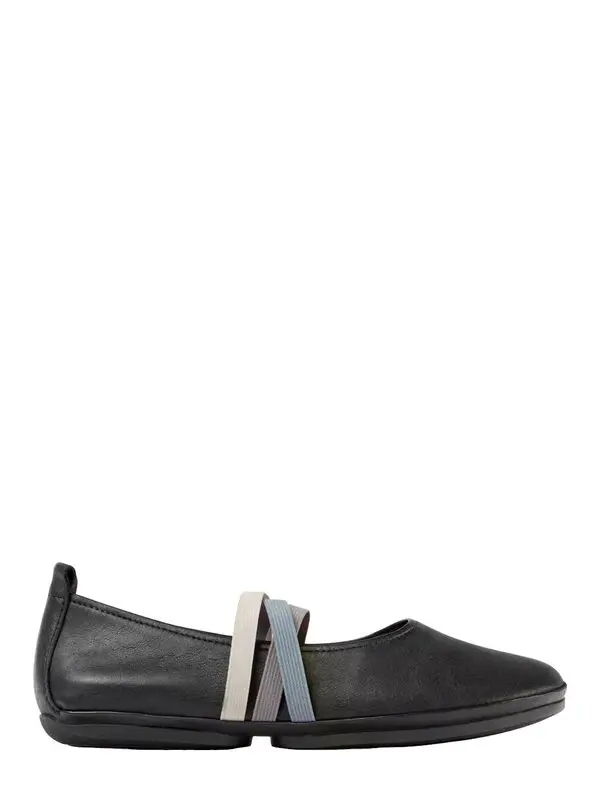 Camper Right Nina Twins Leather Ballerina Shoes - Black