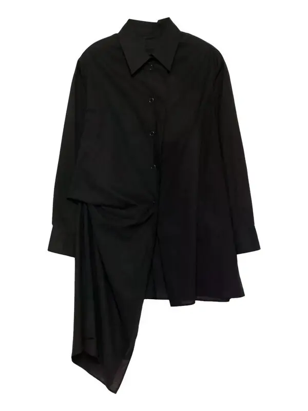 Yohji Yamamoto Asymmetric Cotton Shirt - Black