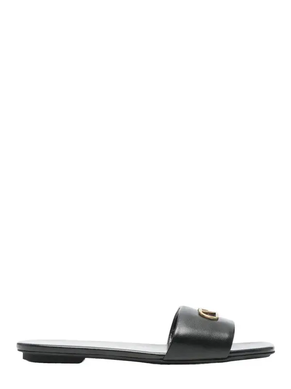 Emporio Armani Logo-plaque Slides - Black