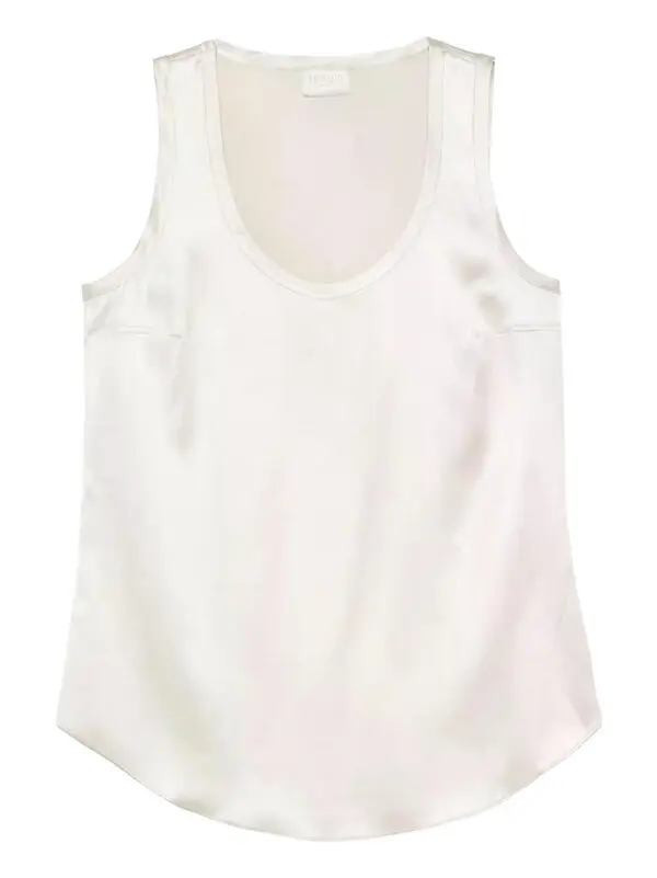 Brunello Cucinelli Satin Sleeveless Top - Grey