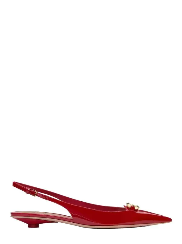 Valentino Garavani 20mm Vlogo The Bold Edition Ballet Flats - Red