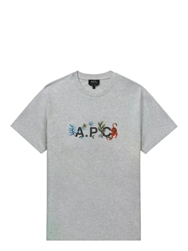 A.p.c. Logo-print T-shirt - Grey