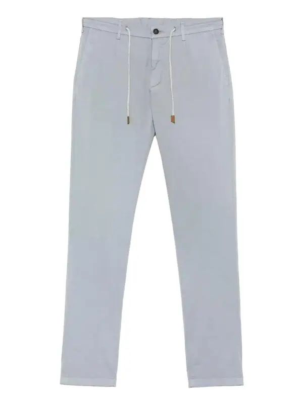 Eleventy Drawstring Straight-leg Trousers - Blue
