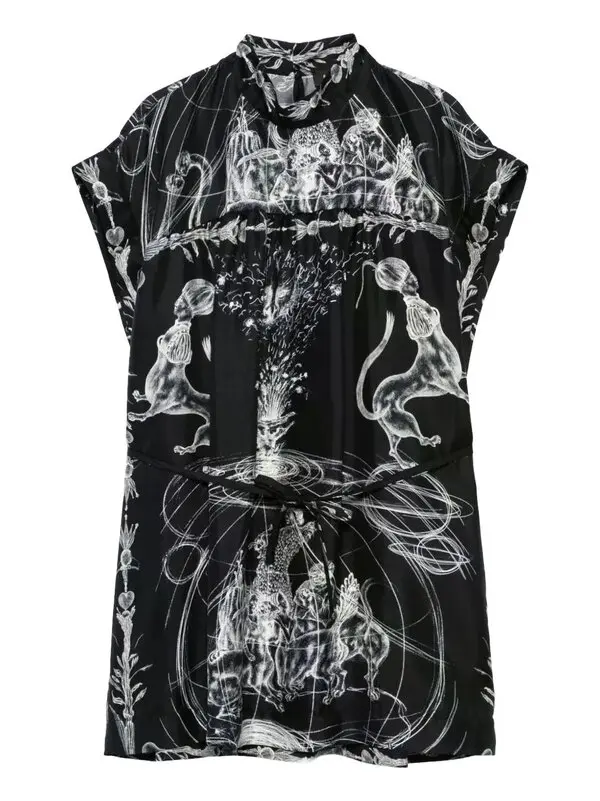 Fabiana Filippi Printed Silk Blouse - Black