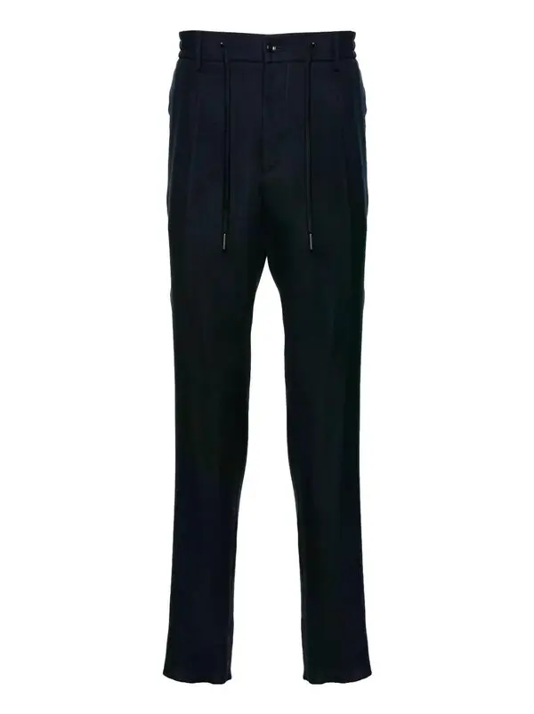 Tagliatore Newman Mid-rise Tapered Trousers - Blue
