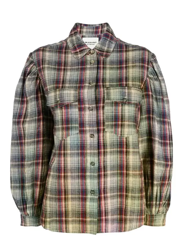 MARANT ETOILE Lidzy Puff-sleeve Shirt - Neutrals