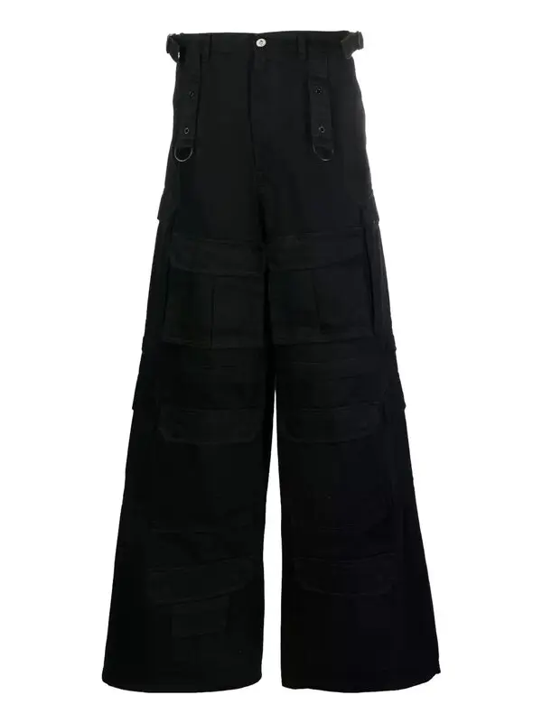 Vetements Wide-leg Cargo Trousers - Black