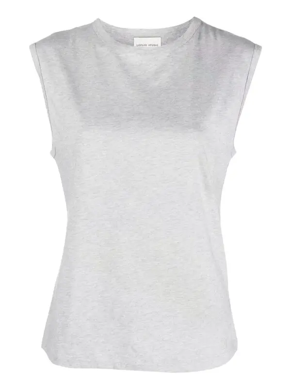 Loulou De Saison Sleeveless Pima-cotton Top - Grey
