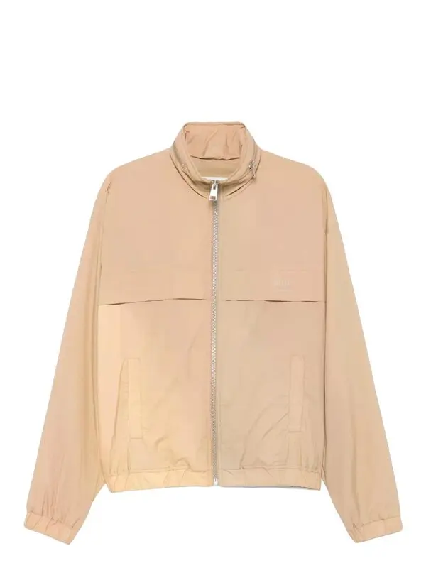 AMI Paris Logo-print Windbreaker - Neutrals