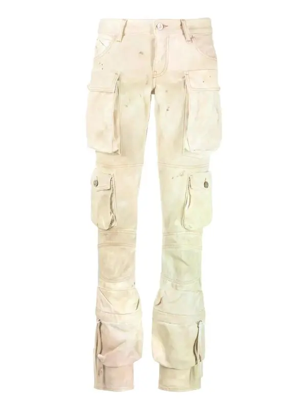 Attico Essie Marbled Cargo Pants - Neutrals