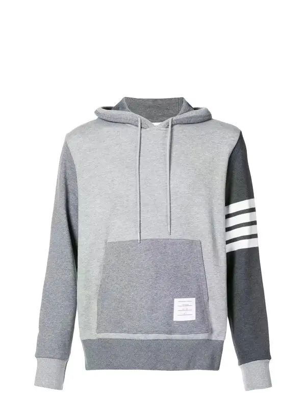 Thom Browne 4-bar Tonal Fun-mix Hoodie - Grey
