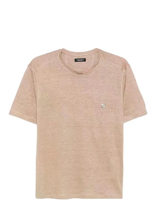 Stefano Ricci Linen T-shirt - Neutrals