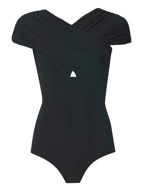 AMIR SLAMA Open Back Body Blouse - Black