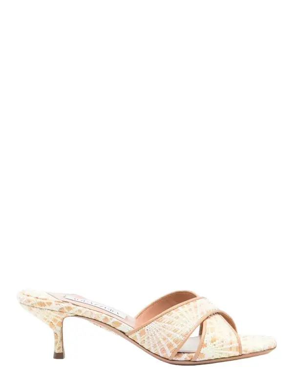 AQUAZZURA 55mm Divine Mules - Neutrals