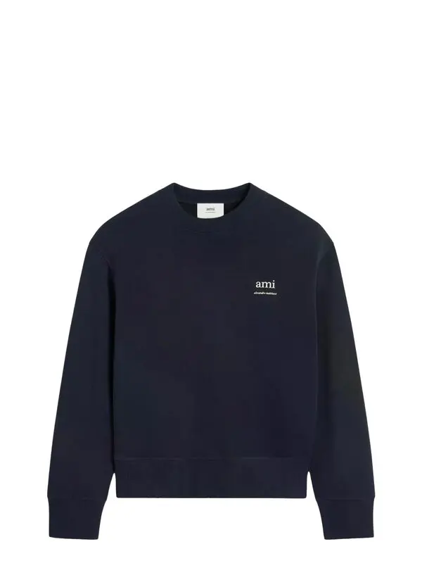 AMI Paris Logo-print Sweatshirt - Blue