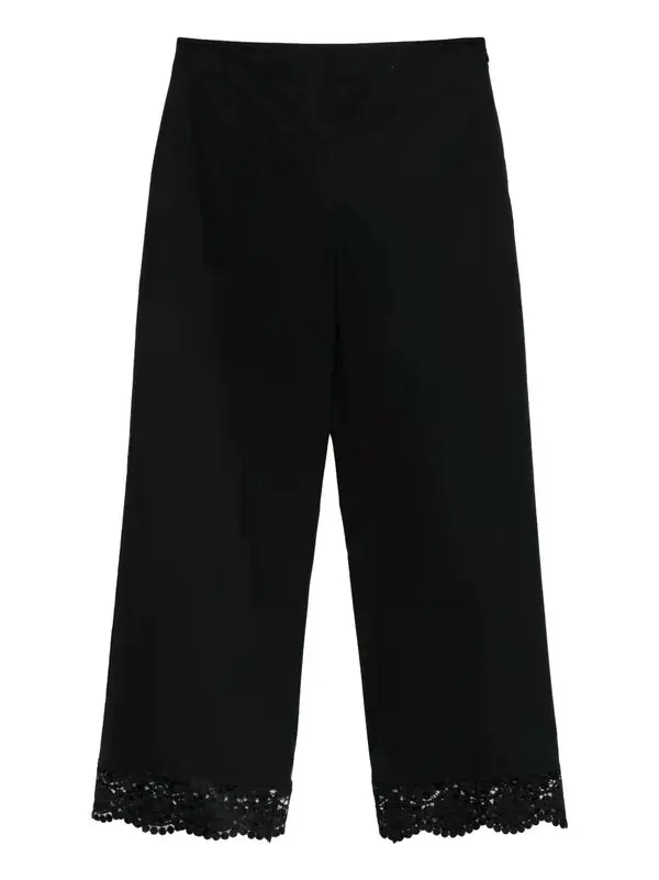 TWINSET Lace-trim Trousers - Black
