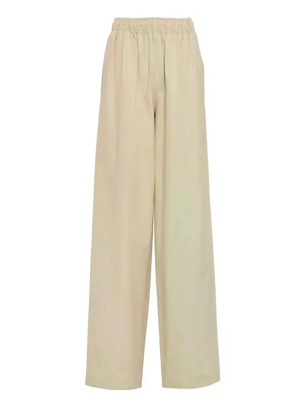 Prada Poplin Palazzo Pants - Neutrals