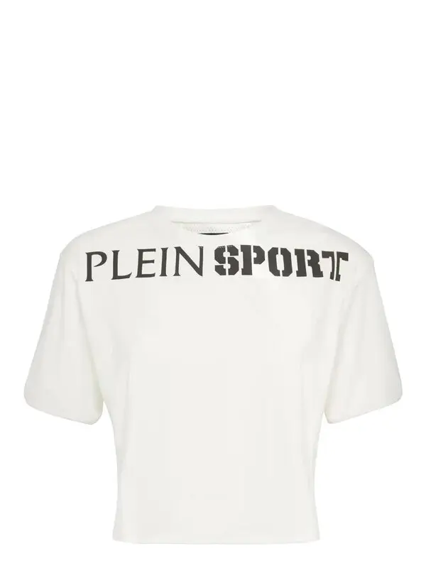 PLEIN SPORT Logo Cropped T-shirt - White