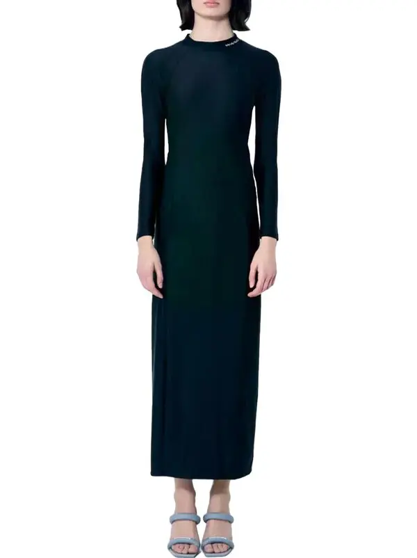 Alexander Wang Logo-print Maxi Dress - Blue