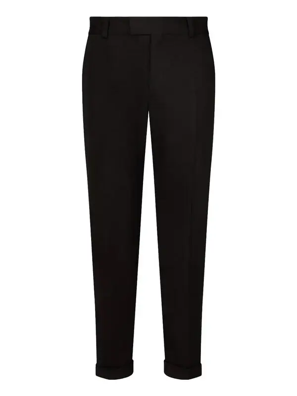 Dolce & Gabbana Pressed-crease Tapered Trousers - Black