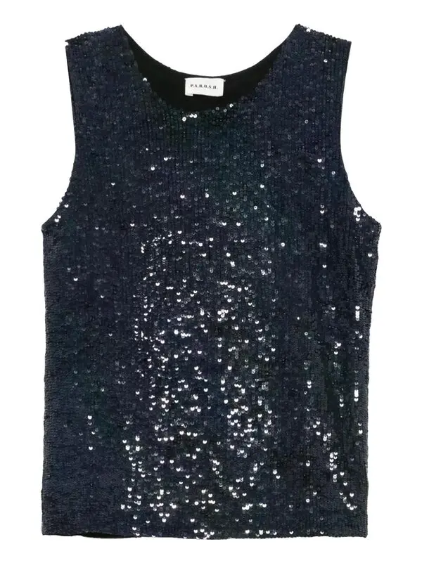 P.a.r.o.s.h Sequined Tank Top - Blue