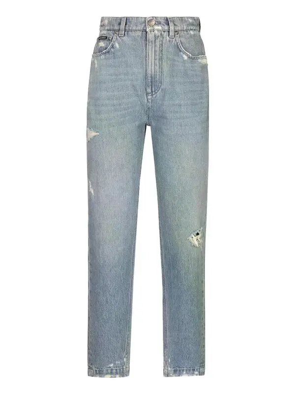 Dolce & Gabbana Mini Ripped Detail Jeans - Blue