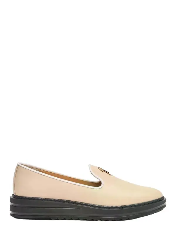 GIUSEPPE ZANOTTI Logo-lettering Loafers - Neutrals