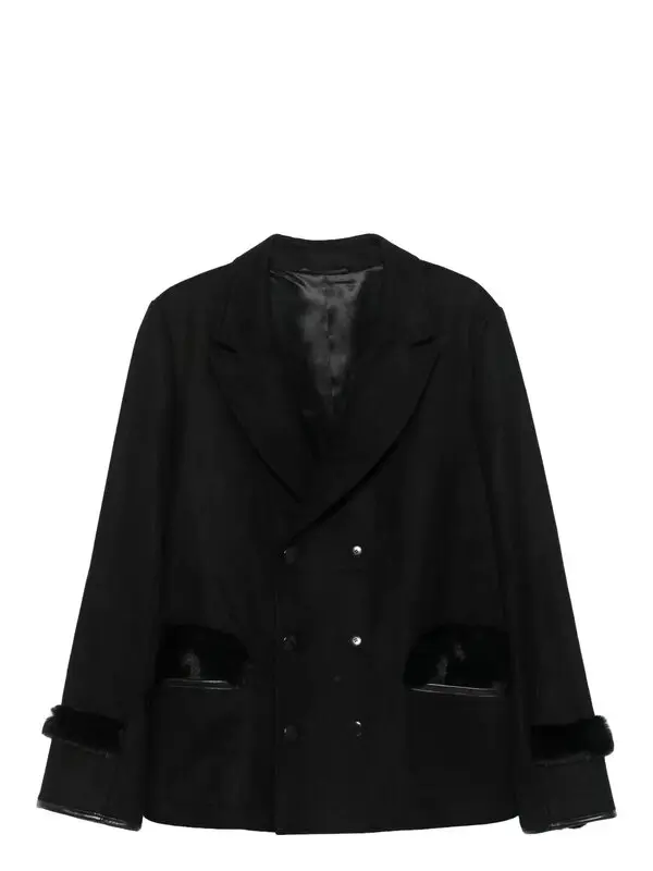Random Identities Double-breasted Jacket - Black