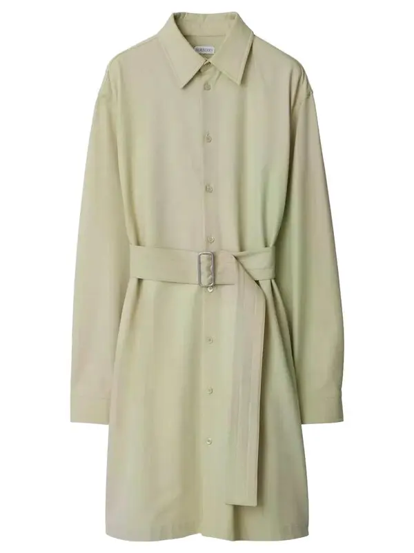 Burberry Belted Cut-out Shirt Dress - Neutrals