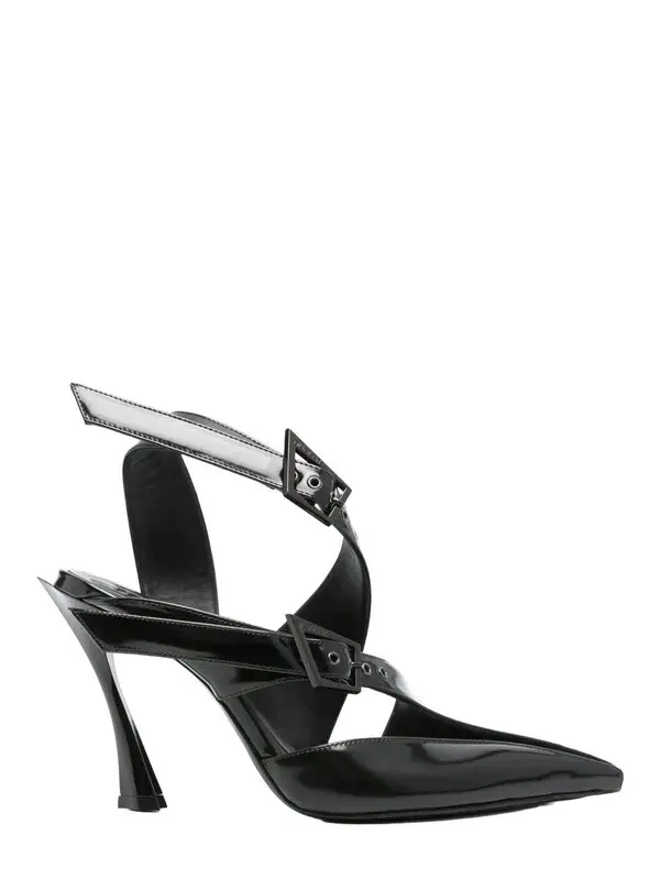 MUGLER 95mm Fang Mules - Black