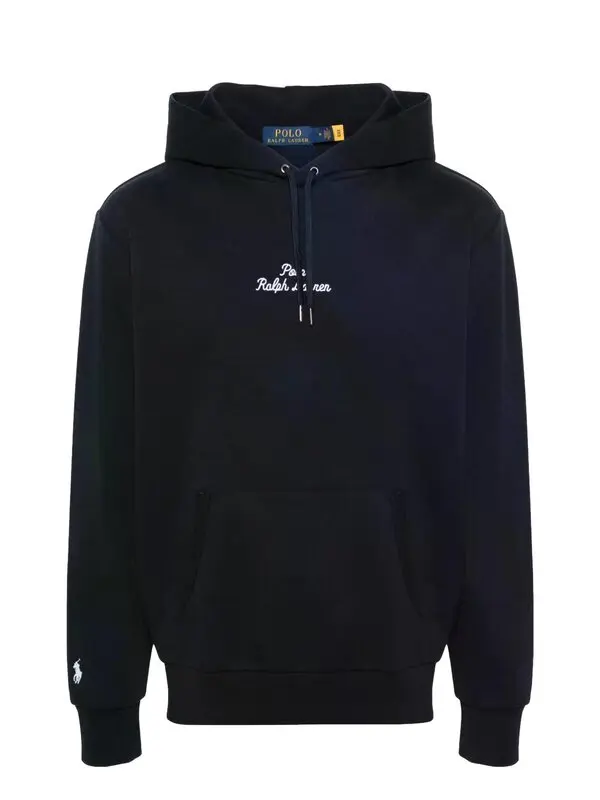 Polo Ralph Lauren Logo-embroidered Cotton Hoodie - Blue