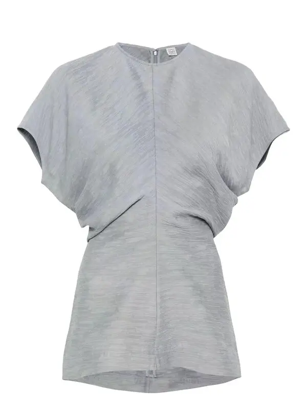 TOTEME Slouch-waist Crinkled Top - Blue