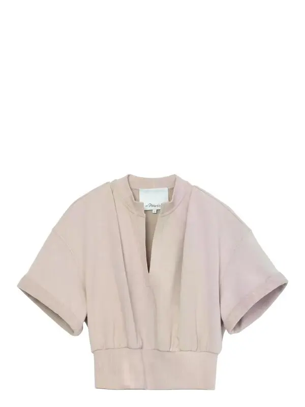 3.1 Phillip Lim V-neck Cotton T-shirt - Neutrals