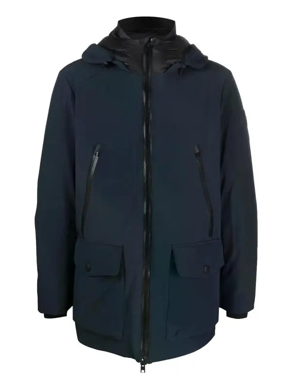 Woolrich Hooded Zip-fastening Parka Coat - Blue