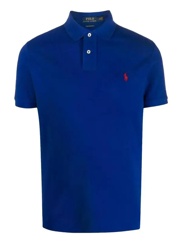 Polo Ralph Lauren Logo-embroidered Cotton Polo-shirt - Blue