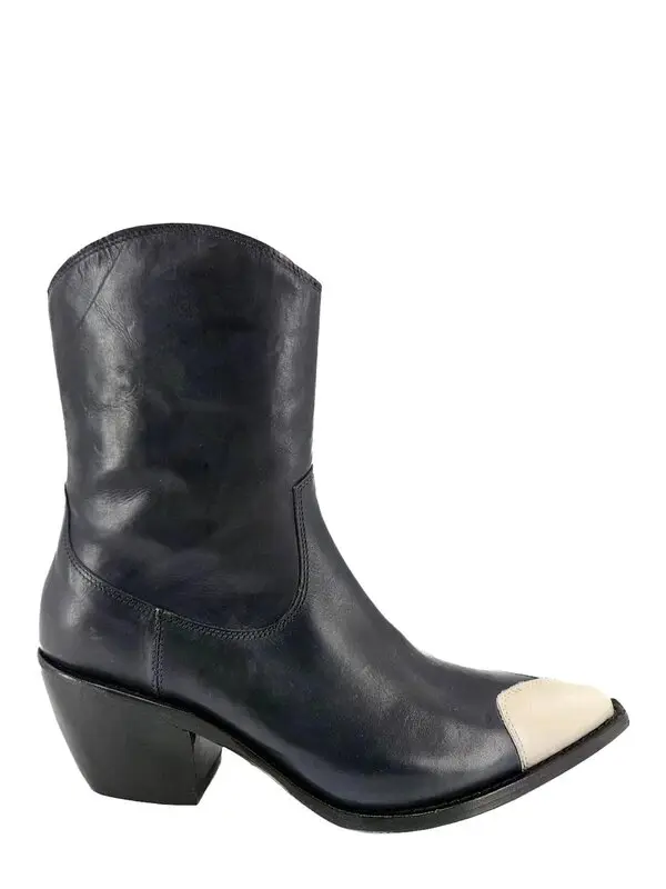 MADISON MAISON Heart Toe Cowboy Boots - Blue