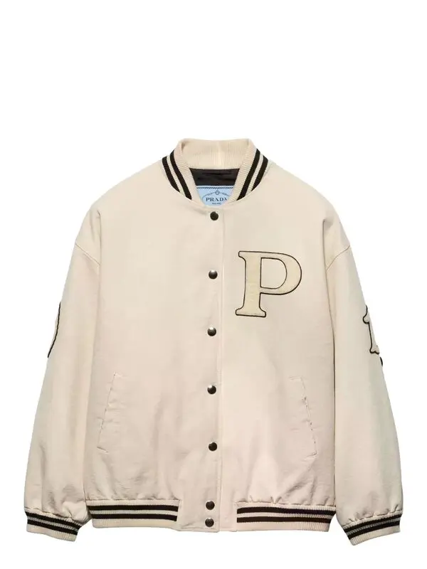 Prada Patch Bomber Jacket - Neutrals