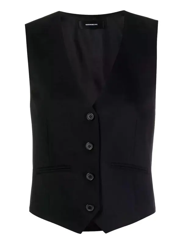Wardrobe.NYC Wool Waistcoat - Black