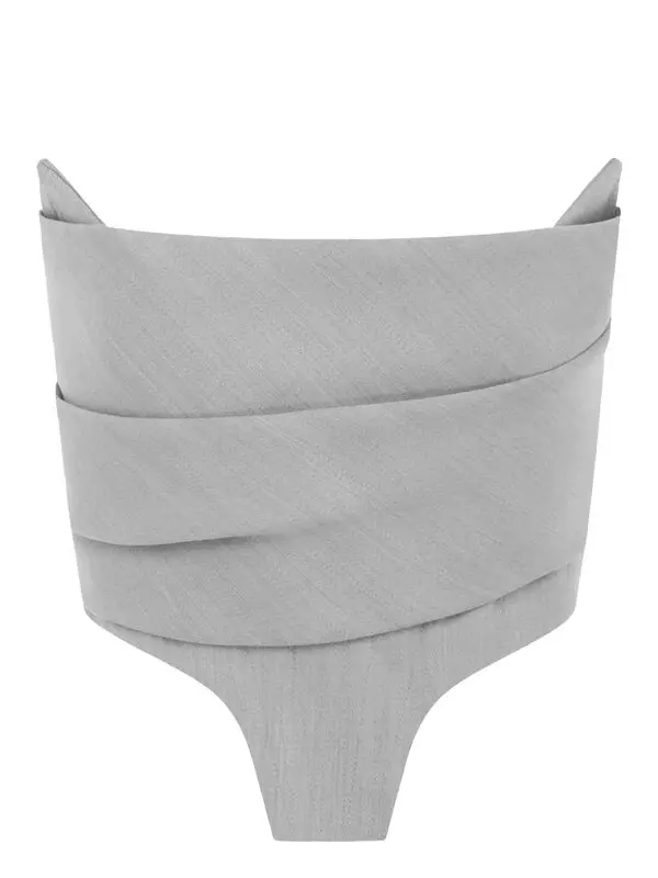 Alex Perry Strapless Corset Top - Grey